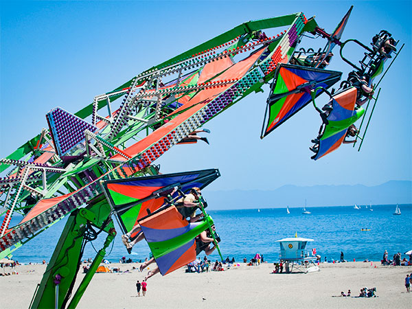 Santa Cruz Beach Boardwalk Amusement Park Rides